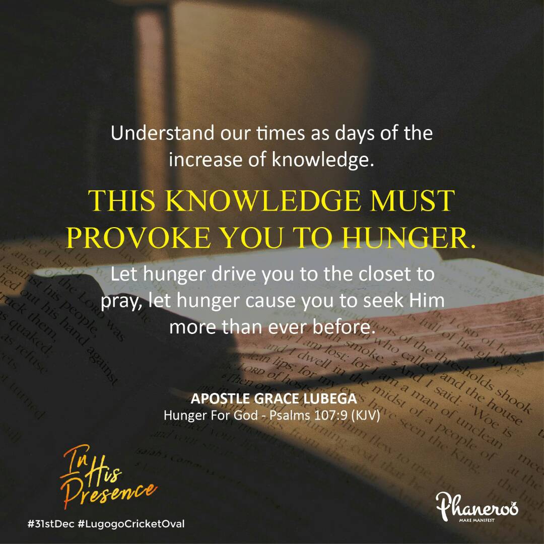 Hunger for God – Phaneroo