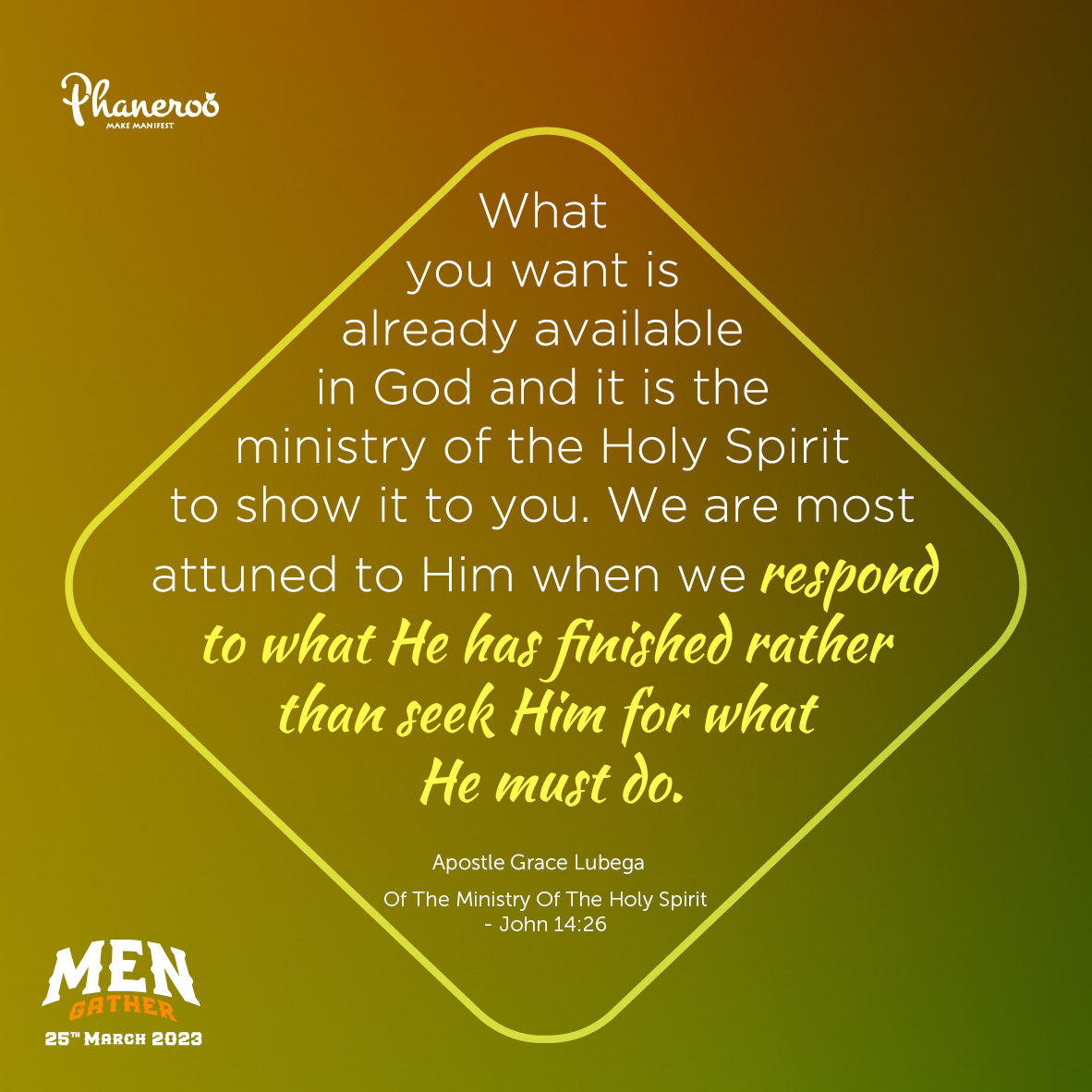 Of The Ministry Of The Holy Spirit – Phaneroo