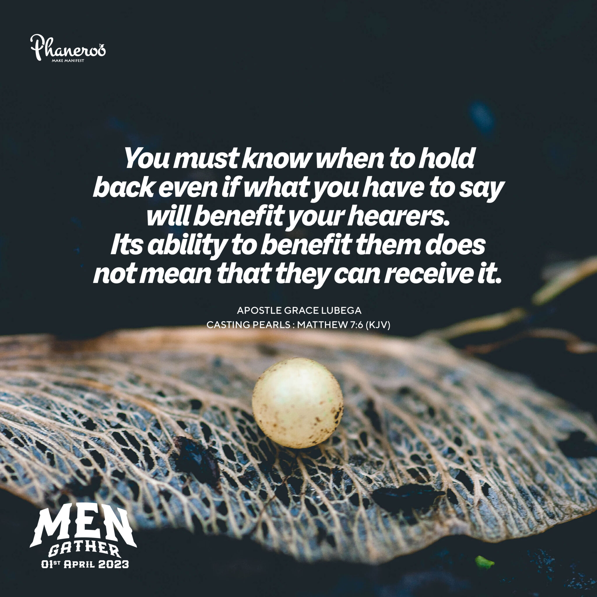 Casting Pearls – Phaneroo