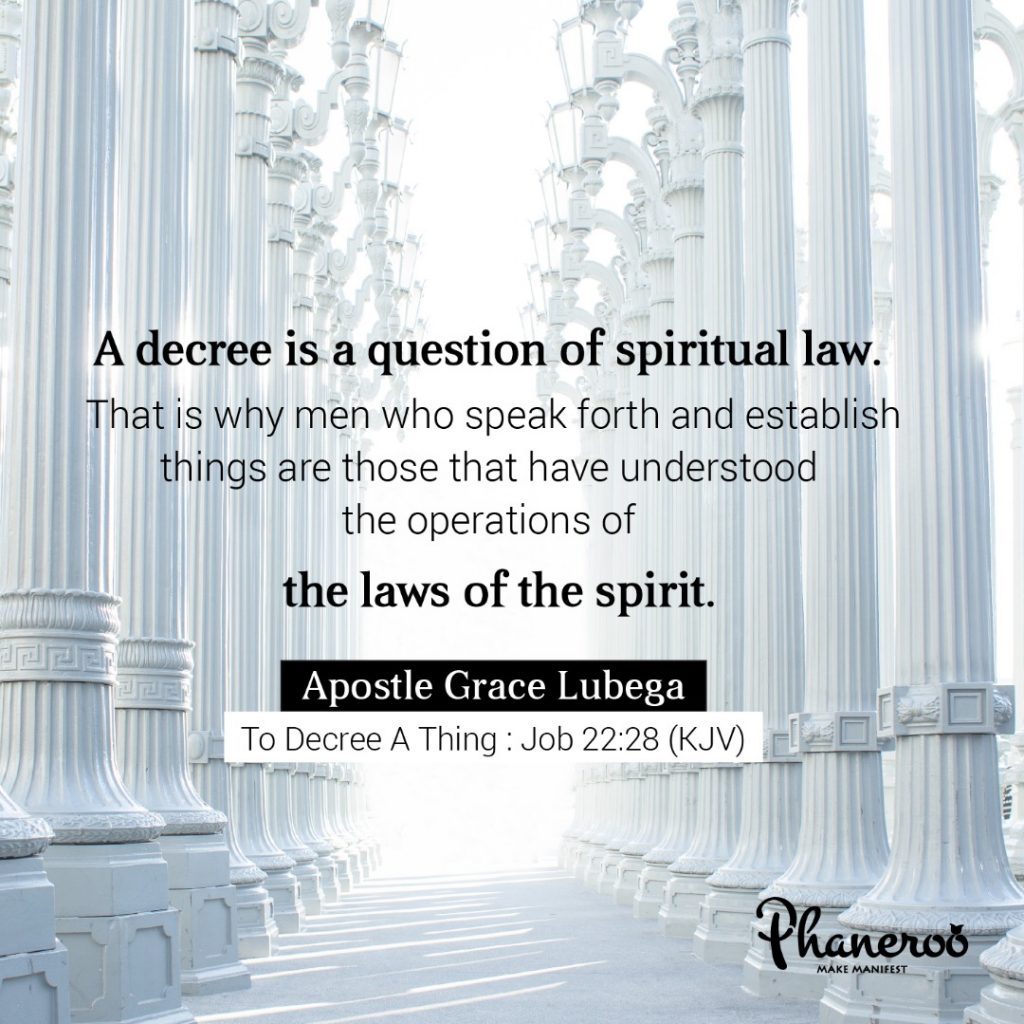 To Decree A Thing – Phaneroo