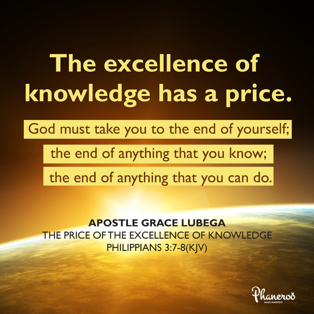 The Price Of The Excellence Of Knowledge – Phaneroo